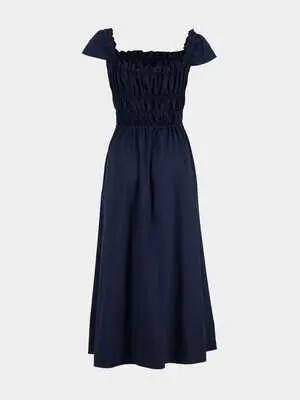 Altuzarra Off-the-shoulder Cotton Midi Dress - Blue
