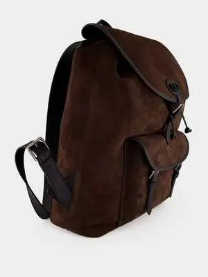 Valentino Garavani Suede Backpack - Brown