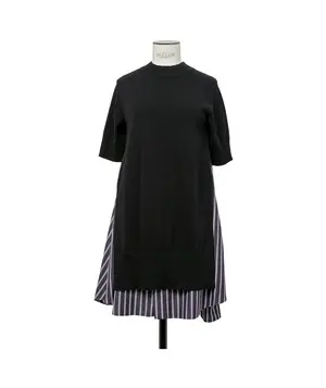 Sacai Poplin X Knit Dress