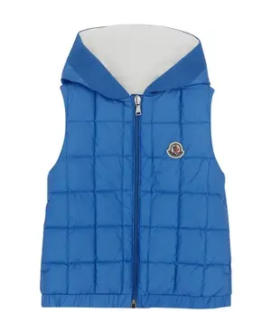 Moncler Logo-appliqué Quilted Vest - Blue