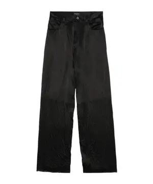 Balenciaga Baggy Wide-leg Trousers - Black