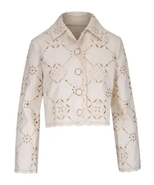 Veronica Beard Cropped Lace Jacket