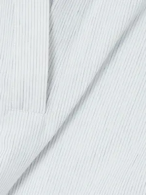 FRAME Striped V-neck Shirt With Pleated Cuffs