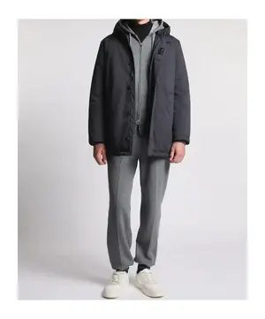 FAY Hooded Gabardine Caban Coat