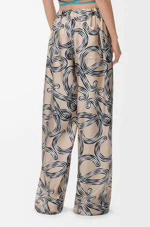 Loewe Wide Leg Printed Drawstring Pants
