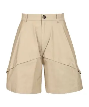 Loewe Draped Patchwork Shorts - Light Brown
