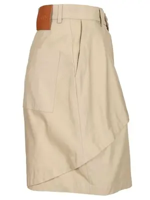 Loewe Draped Patchwork Shorts - Light Brown