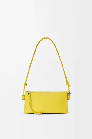 Loewe Joya Logo-lettering Shoulder Bag - Yellow