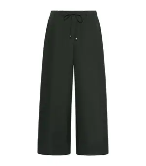 Max Mara Drawstring Wide-leg Trousers - Green