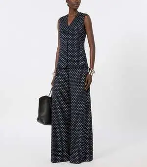 Max Mara Polka Dot Wide-leg Trousers
