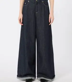 Max Mara High-waist Wide-leg Jeans - Navy