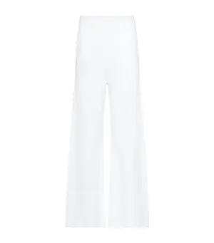 Max Mara Wide-leg High-waist Trousers - White