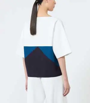 Max Mara Relaxed Fit Geometric Print T-shirt - Navy