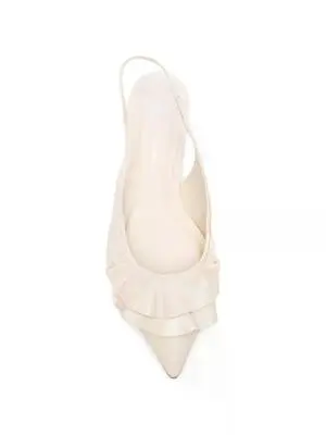 ANDREA CARRANO Ruffled Slingback Flat Sandals