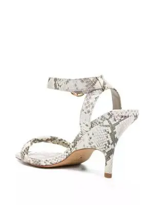 ANDREA CARRANO Snake-effect Buckle-fastening Sandals