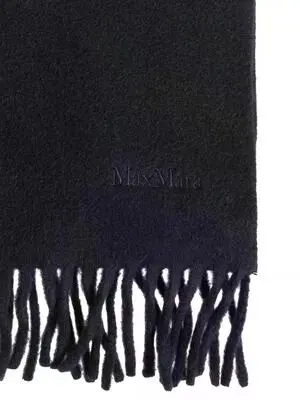 Max Mara Fringed Logo-embroidered Scarf