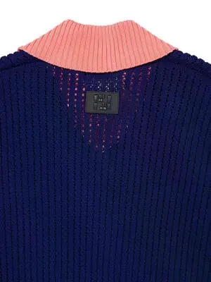 Fendi V-neck Ribbed Knit Sweater