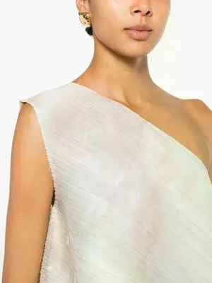 Issey Miyake One-shoulder Pleated Top