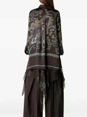 Sacai Paisley-print Asymmetric Shirt Dress