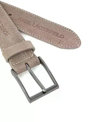 Karl Lagerfeld Logo Debossed Topstitched Belt