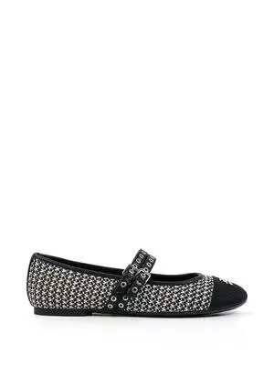 Karl Lagerfeld Eyelet-embellished Ballet Flats