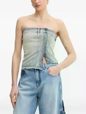 Armani Exchange Asymmetric Hem Top - Blue