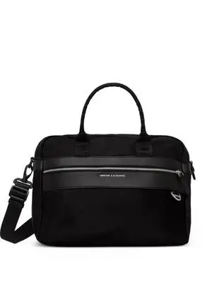 Armani Exchange Logo-plaque Laptop Bag - Black