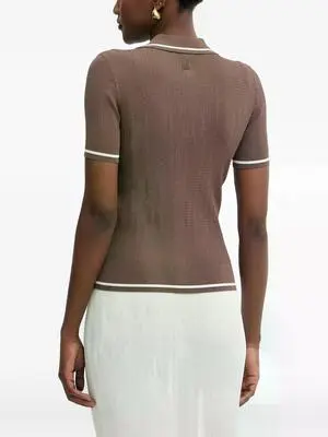 Armani Exchange Cable-knit V-neck T-shirt