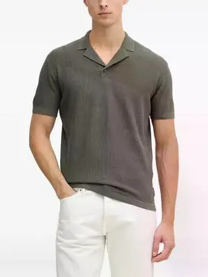 Armani Exchange Ribbed-knit Polo Shirt - Green