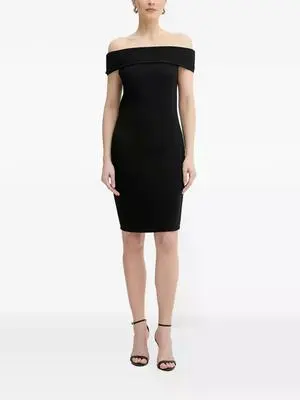 Armani Exchange Ribbed Off-shoulder Mini Dress