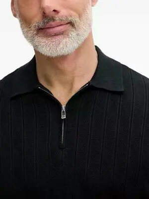 Armani Exchange Ribbed Zip-fastening Polo Shirt