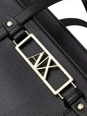 Armani Exchange Logo Plaque Tote Bag