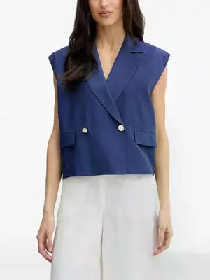 FRACOMINA Double-breasted Sleeveless Top
