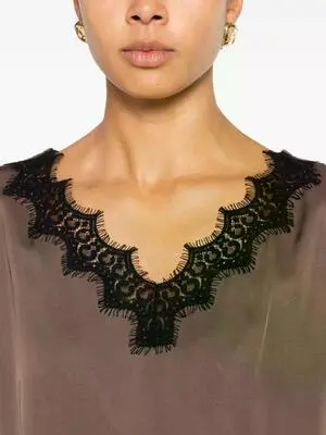 MARGITTES Lace-trimmed Blouse