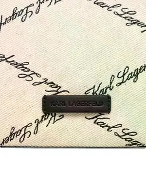Karl Lagerfeld K/ville Logo Print Tote Bag