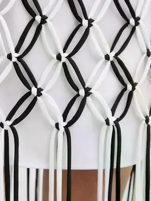 Karl Lagerfeld Macramé Fringed Mini Skirt