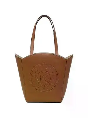 Karl Lagerfeld Perforated Logo Tote Bag - Brown