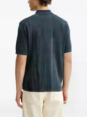 Marc O'polo Ribbed-knit Zip-fastening Polo Shirt