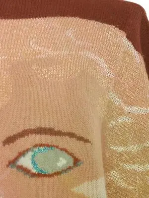 KRIZIA 1990-91 Intarsia Knit Sweater