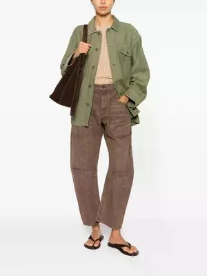 NILI LOTAN Shon Curved-leg Jeans