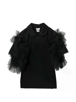 Noir Kei Ninomiya Ruffled Polo Shirt