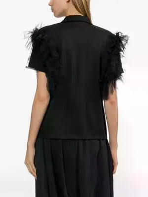 Noir Kei Ninomiya Ruffled Polo Shirt