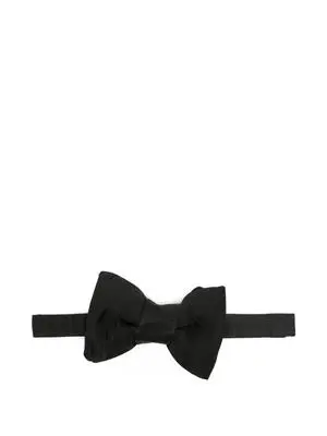 TOM FORD Ribbed-knit Bow Tie - Black