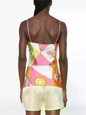 Emilio Pucci Geometric Print Silk Blouse