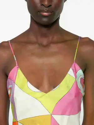 Emilio Pucci Geometric Print Silk Blouse