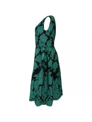 Escada Floral Lace Sleeveless Dress