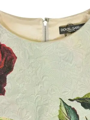Dolce & Gabbana Rose-print Sleeveless Dress