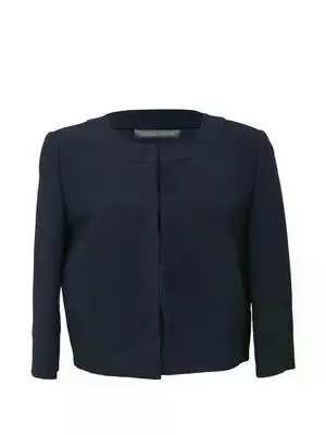Alberta Ferretti Collarless Hook-and-eye Bolero