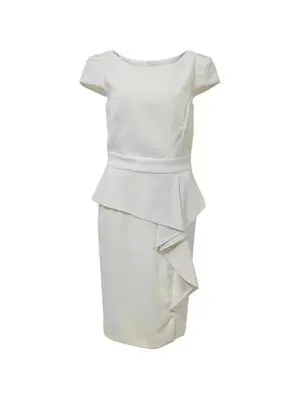 Emilio Pucci Cotton Peplum Mini Dress With Short Sleeves