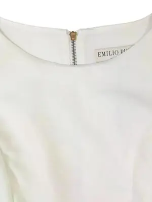 Emilio Pucci Cotton Peplum Mini Dress With Short Sleeves